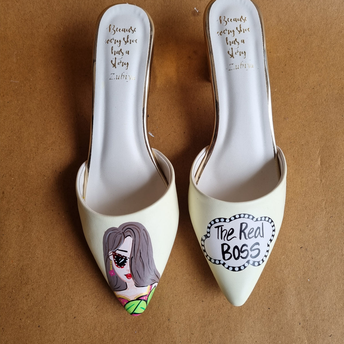 Lime yellow 2 inch mules – zubiyastore