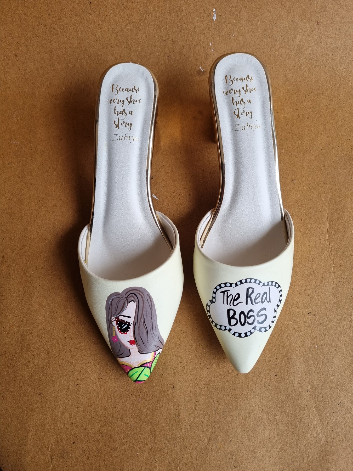 Lime yellow 2 inch mules – zubiyastore