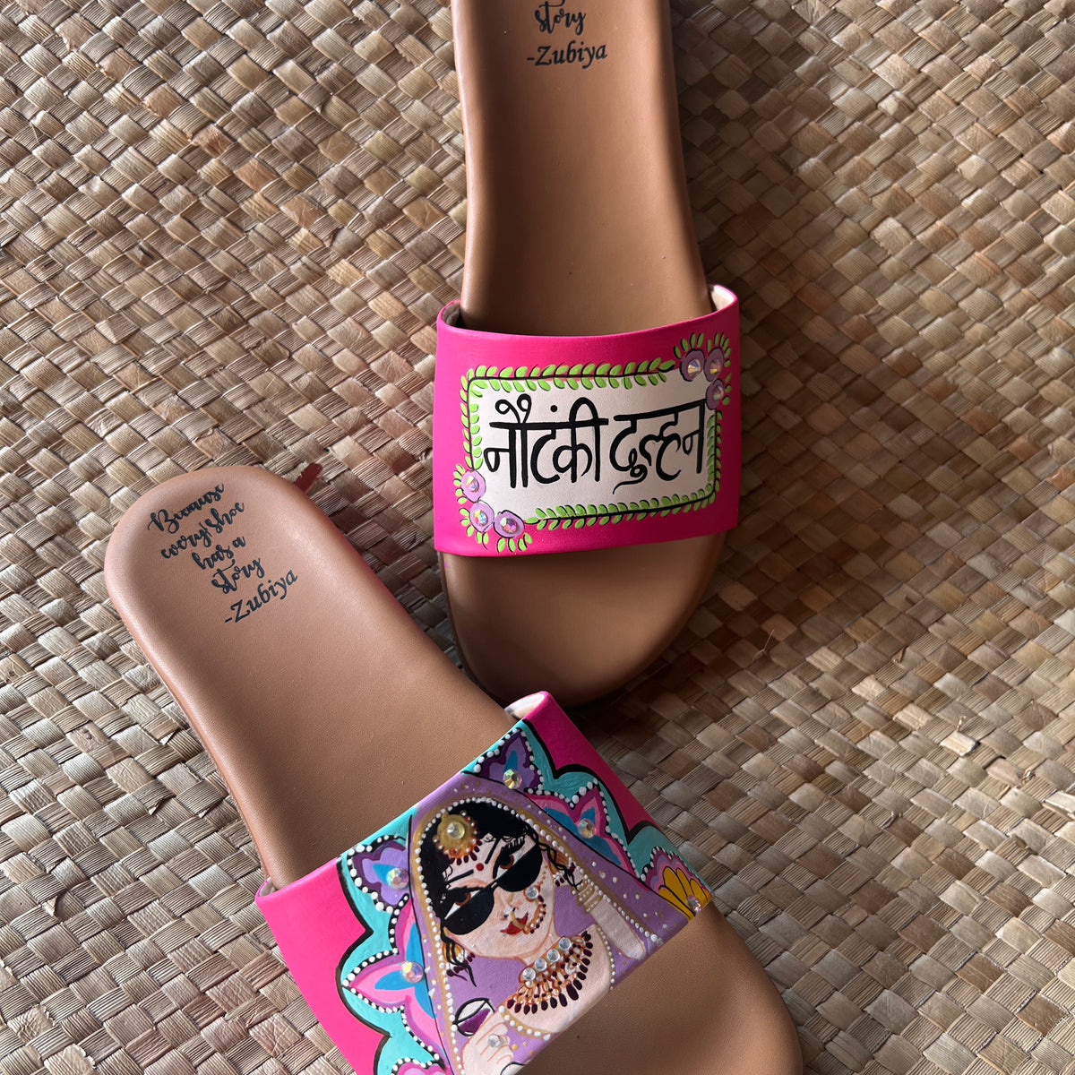 Hot Pink nautanki Swag Bride Flats – zubiyastore