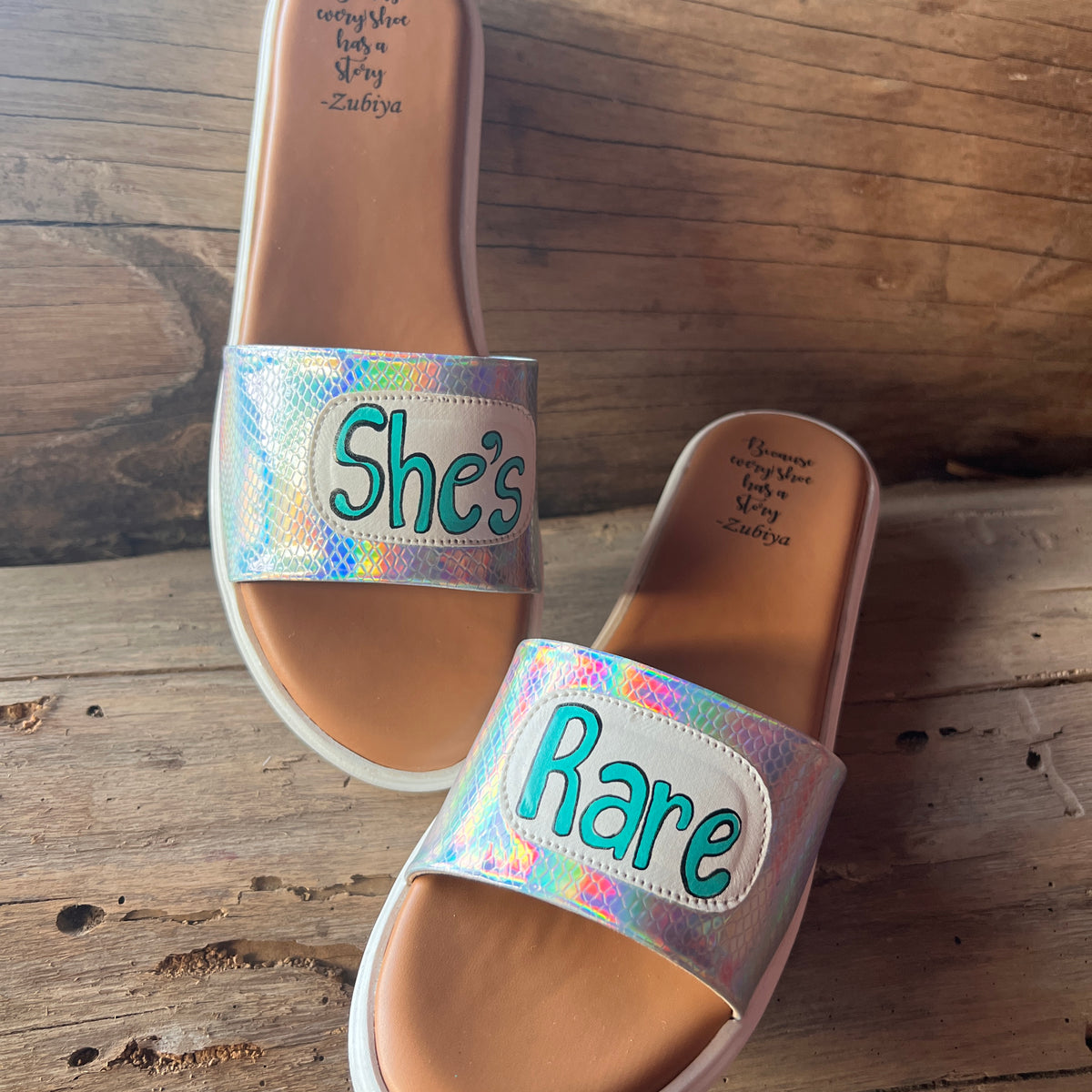 She’s rare iridescent slides – zubiyastore